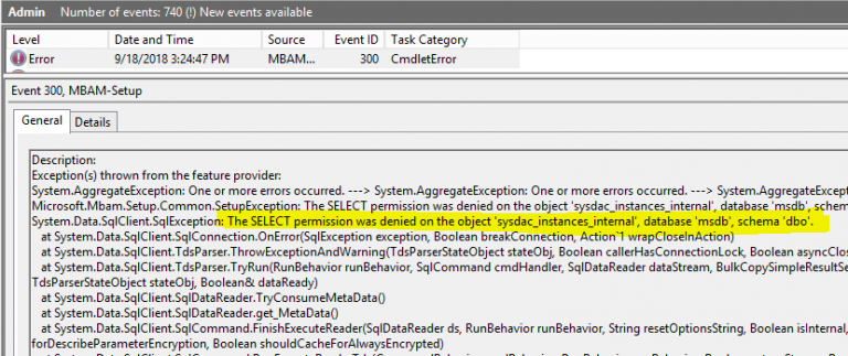 MBAM 2.5 July 2018 Servicing Release: Lösung für das SQL ...